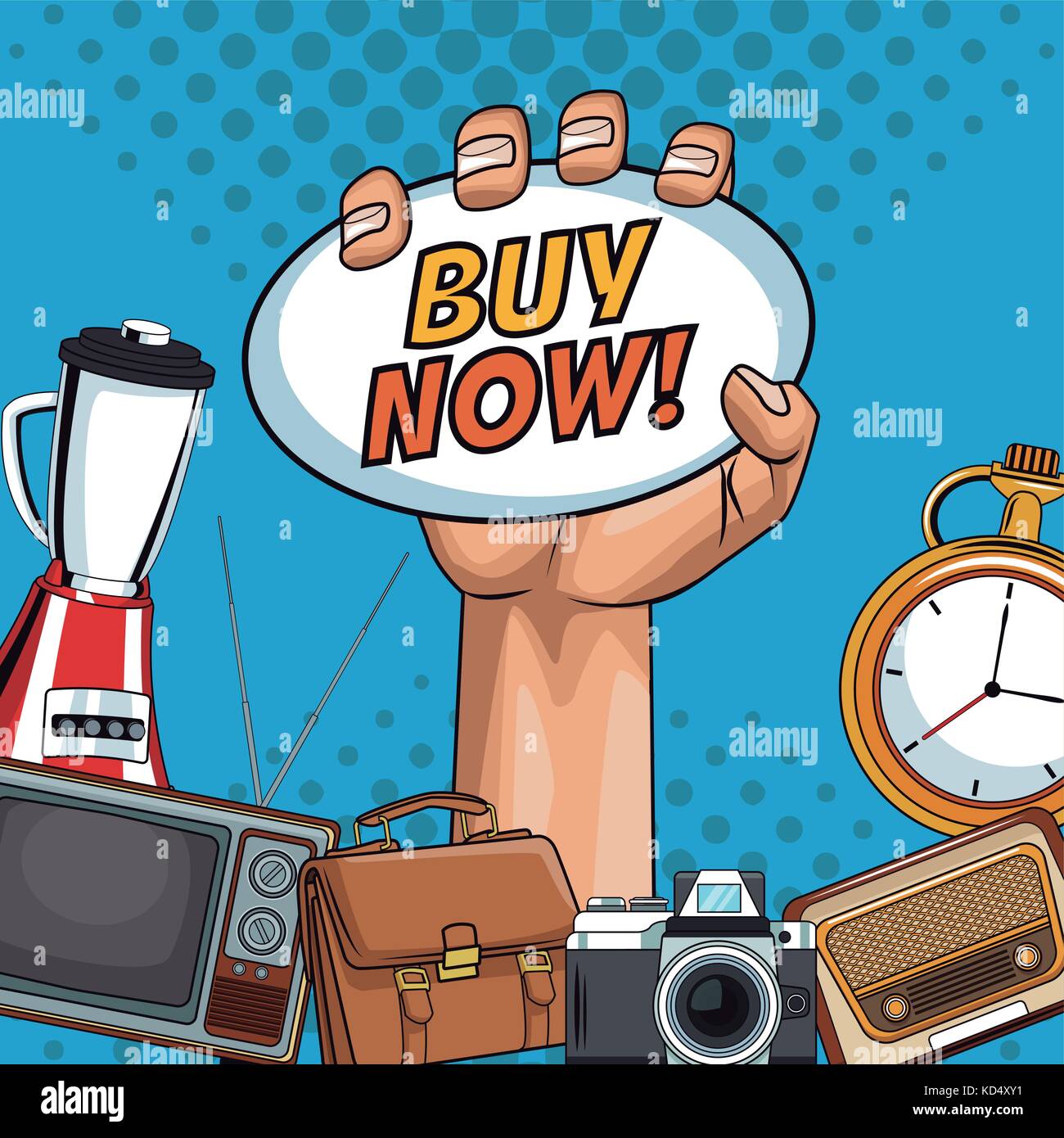 Buy now pop art cartoon Stock Vector Image & Art - Alamy