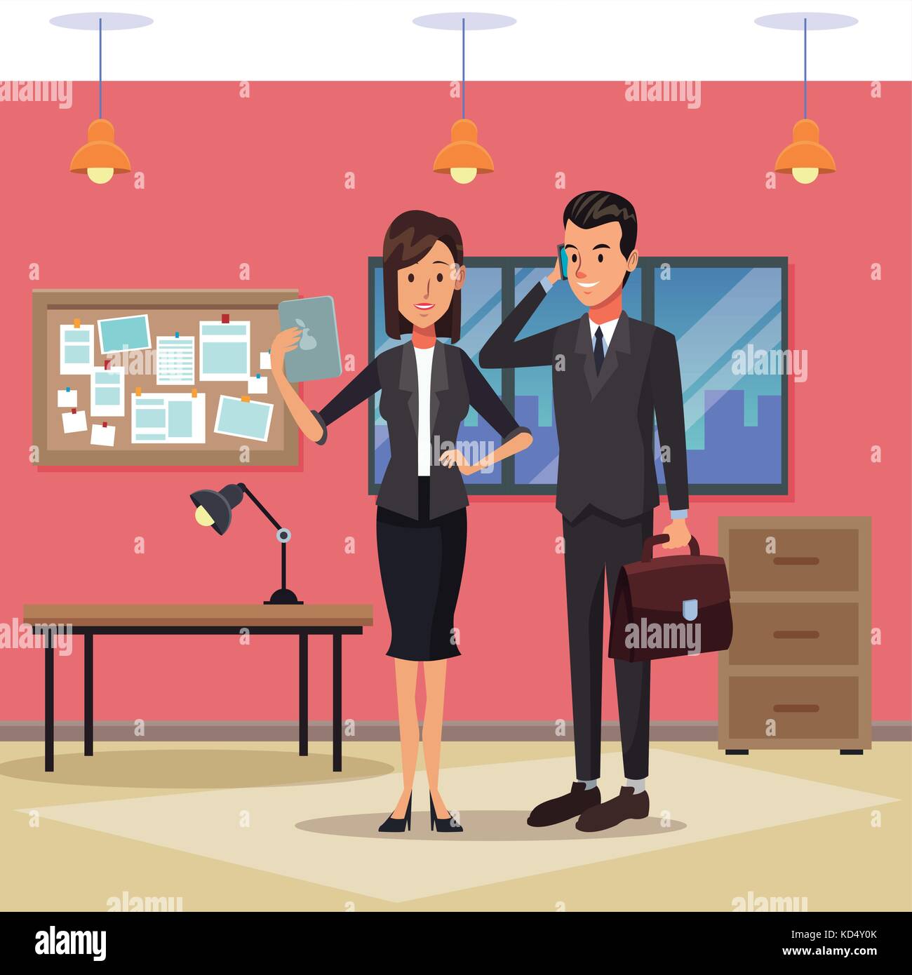 Business people in office cartoon Stock Vector Image & Art - Alamy