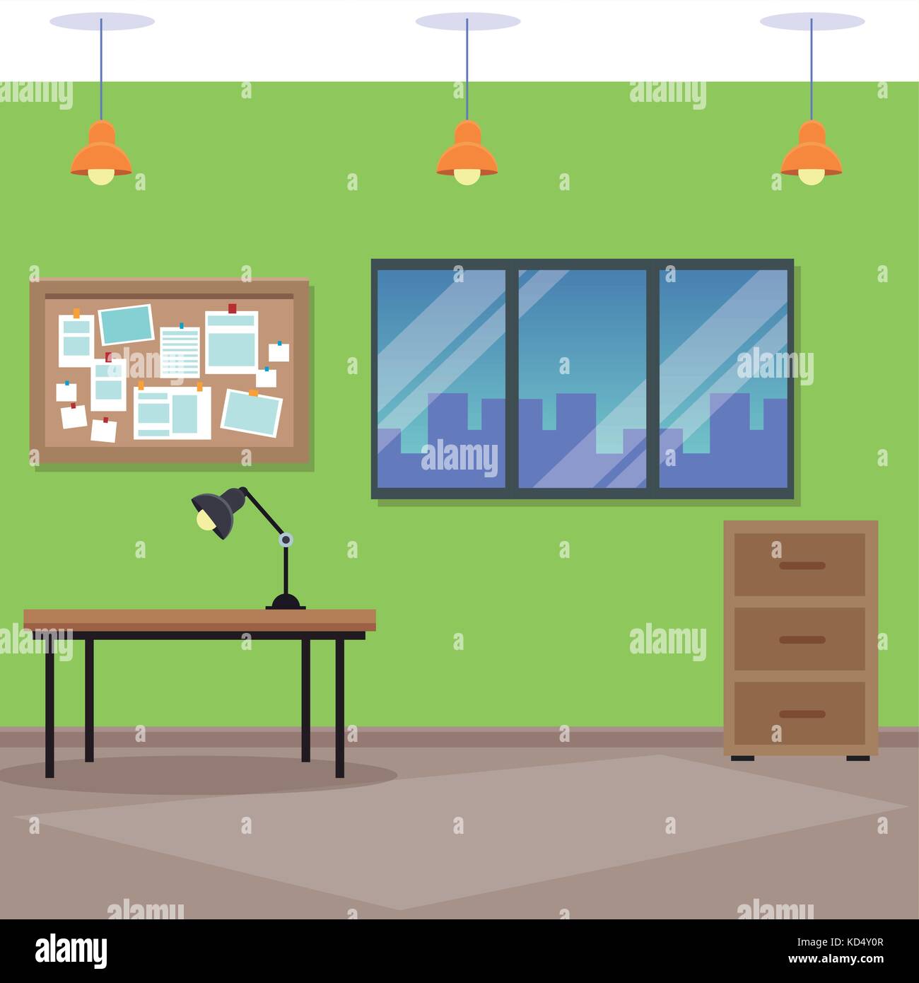 Office interior room Stock Vector Image & Art - Alamy