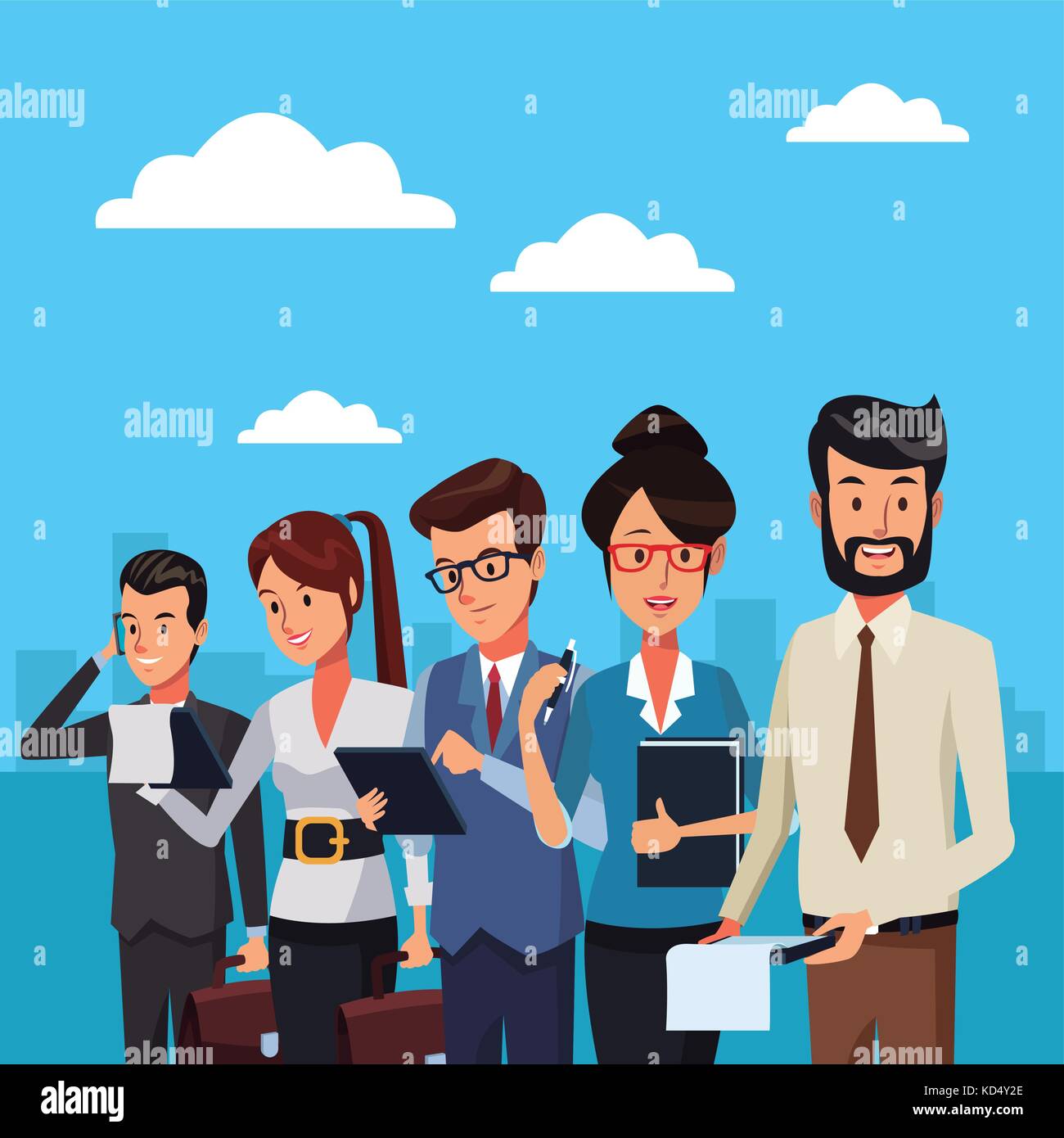 Business people outside cartoon Stock Vector Image & Art - Alamy