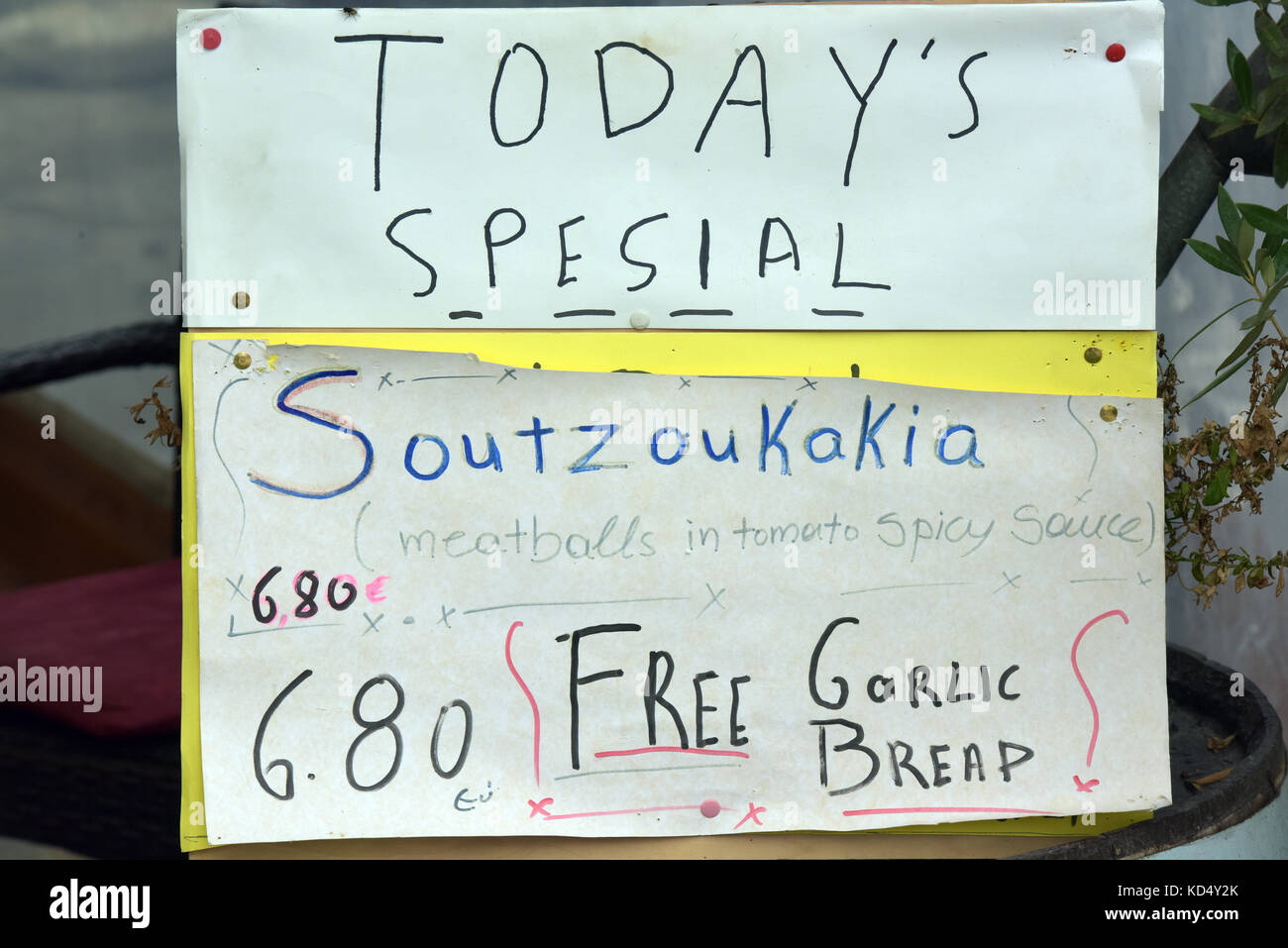 Handwritten menus hi-res stock photography and images - Alamy