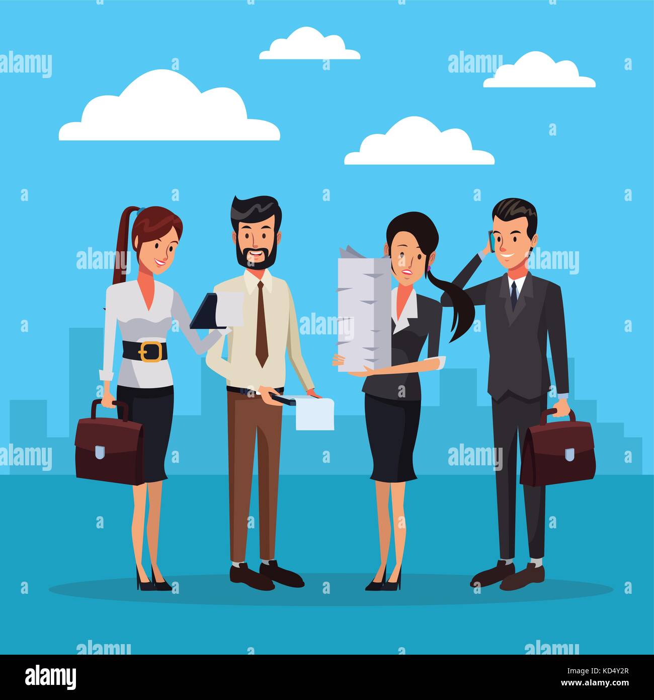 Business people outside cartoon Stock Vector Image & Art - Alamy
