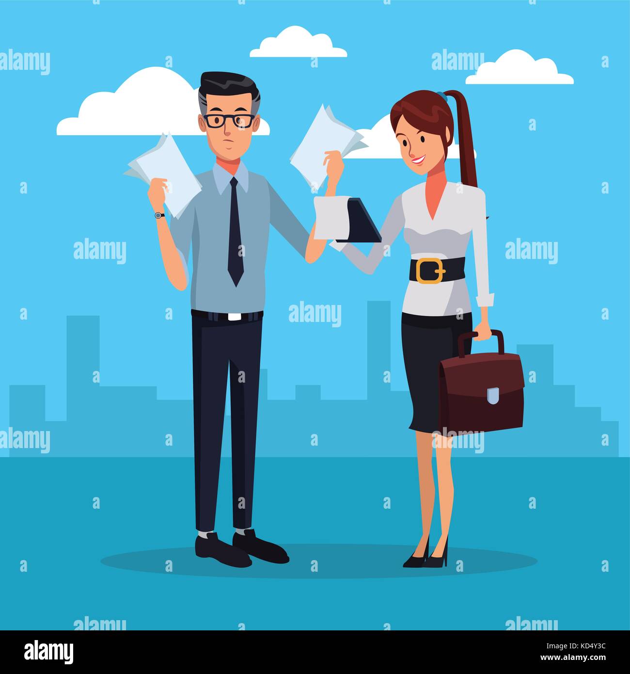 Business people outside cartoon Stock Vector Image & Art - Alamy
