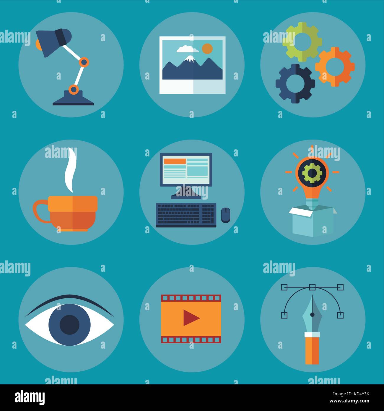 Creative multimedia ideas icons Stock Vector Image & Art - Alamy