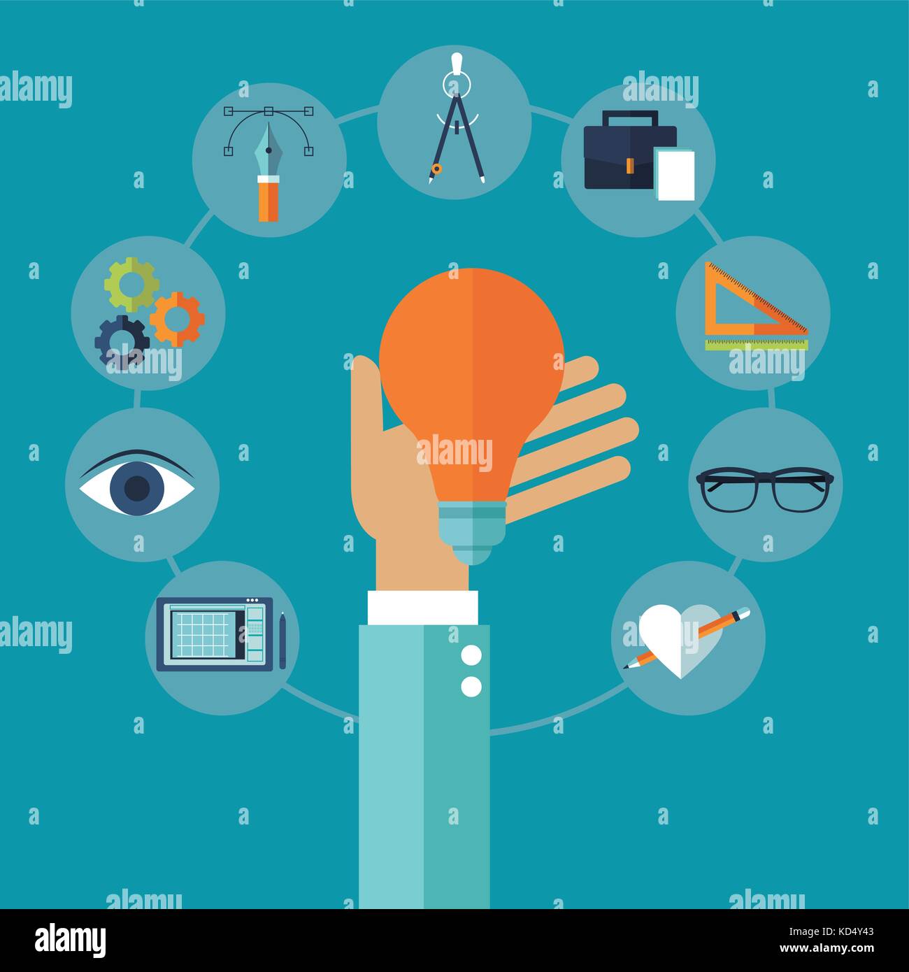 Creative multimedia ideas icons hi-res stock photography and images - Alamy