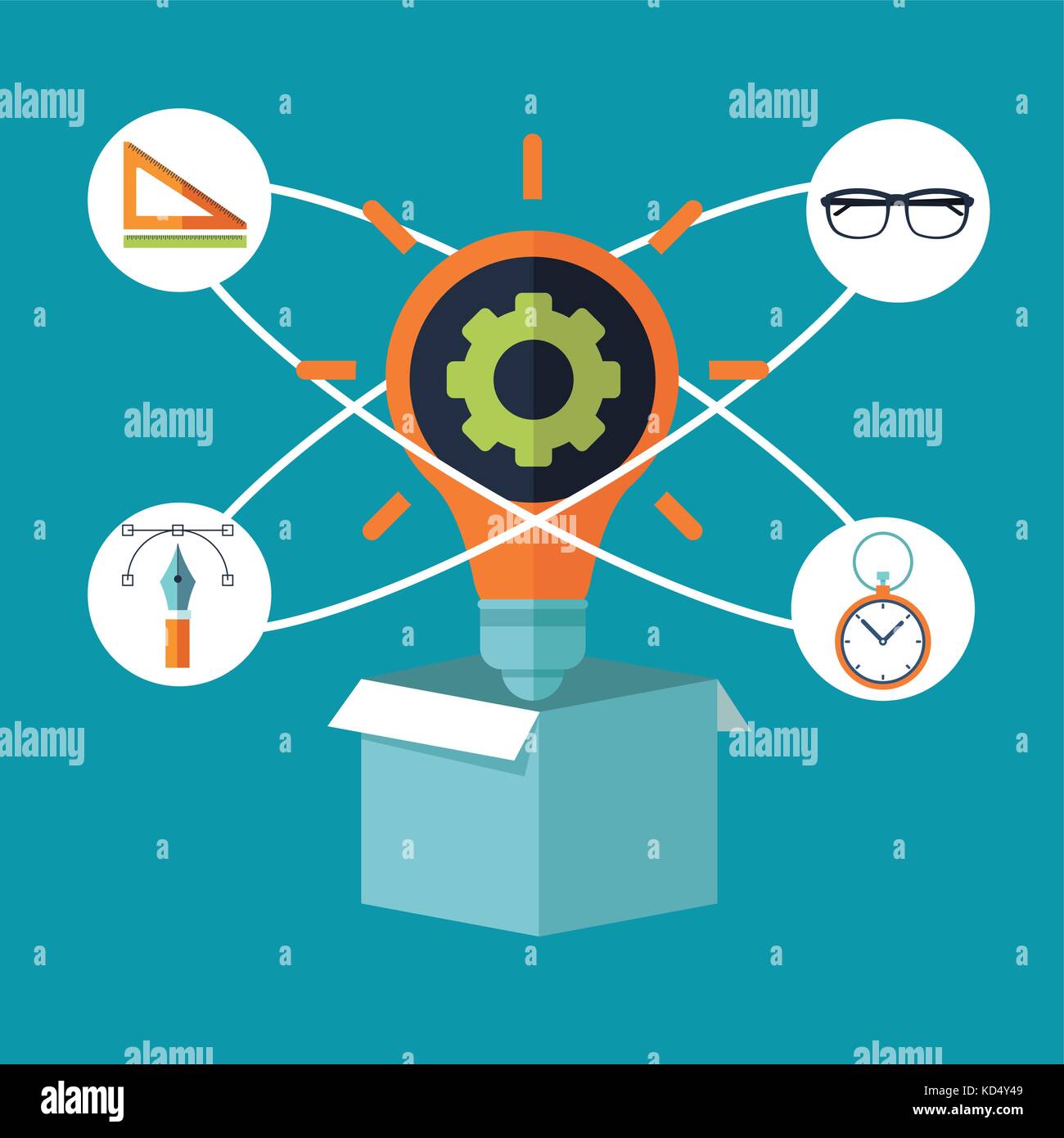 Creative multimedia ideas icons hi-res stock photography and images - Alamy