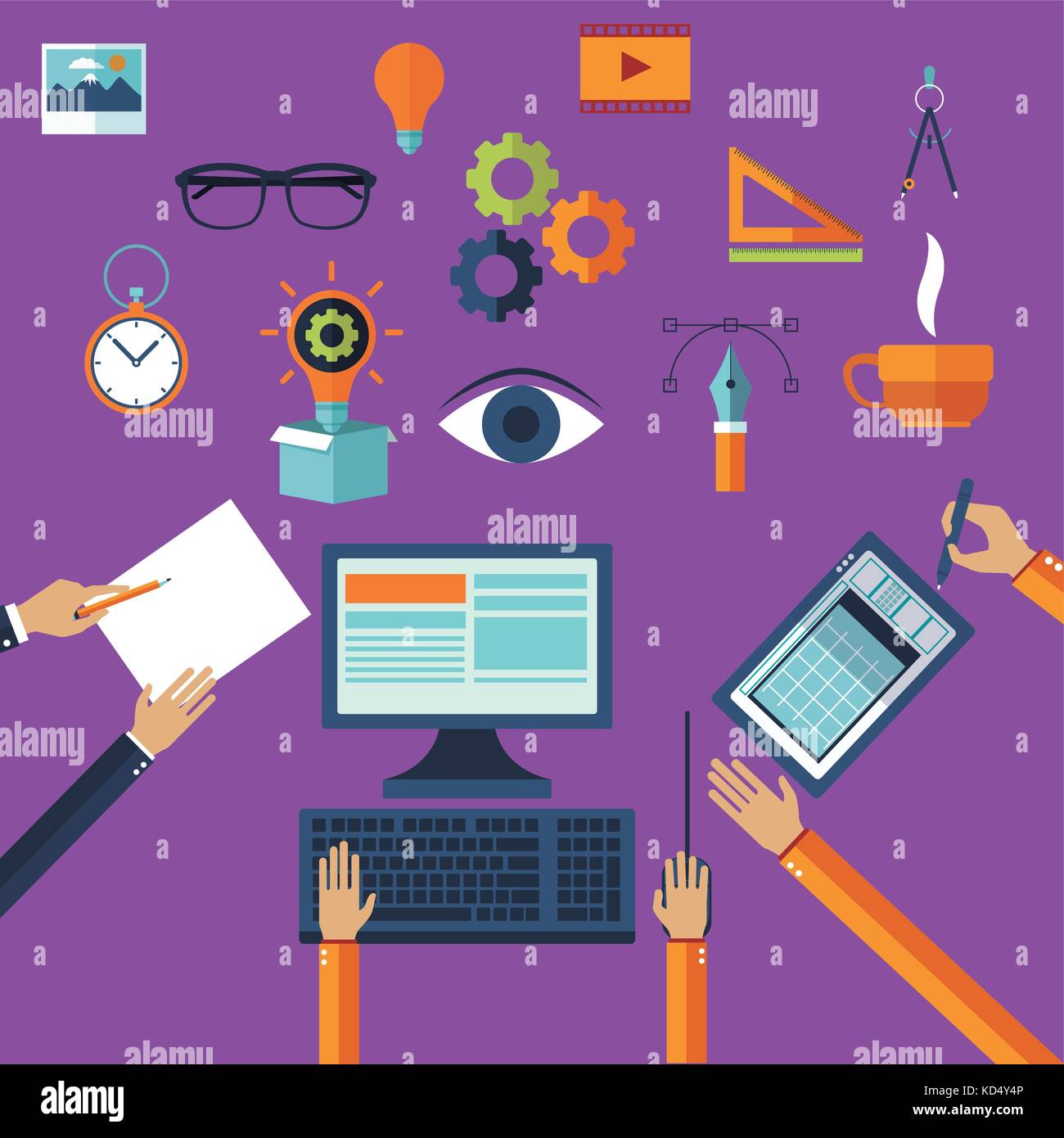 Creative multimedia ideas icons Stock Vector Image & Art - Alamy