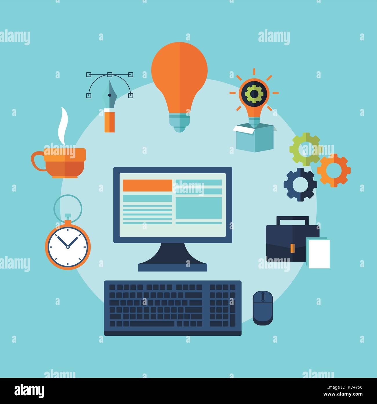Creative multimedia ideas icons hi-res stock photography and images - Alamy