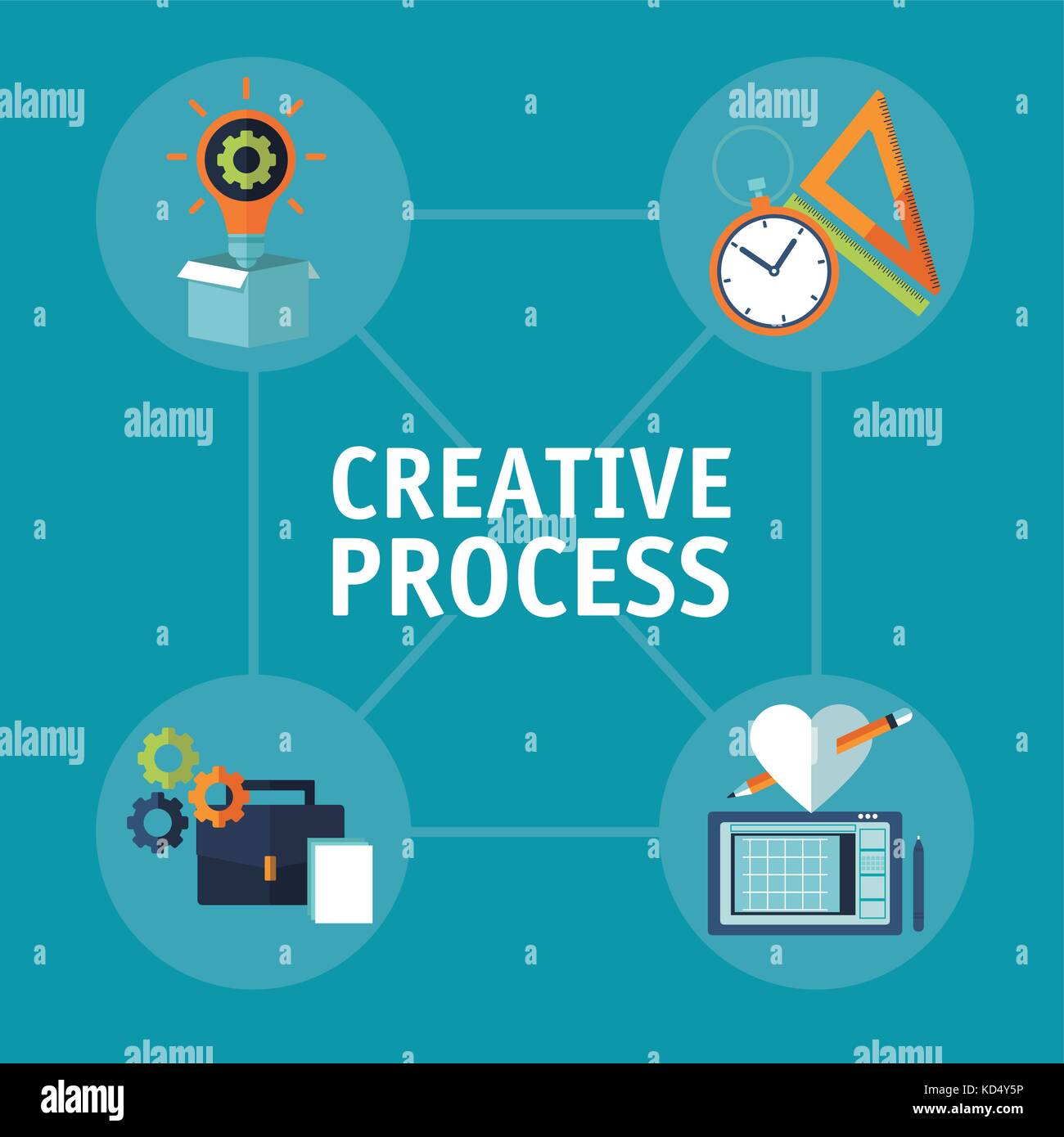 Creative process design Stock Vector Image & Art - Alamy