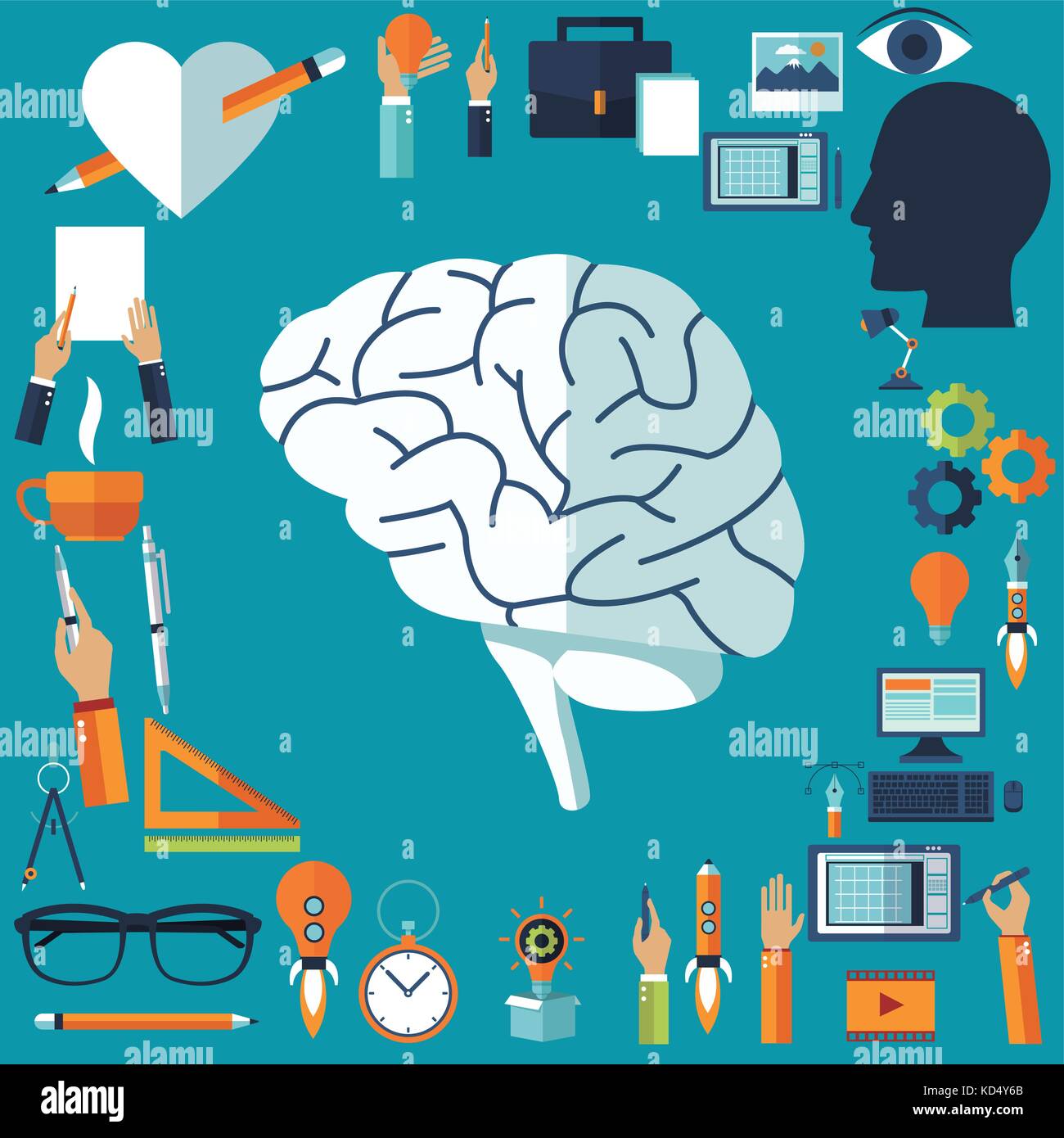 Creative multimedia ideas icons Stock Vector Image & Art - Alamy