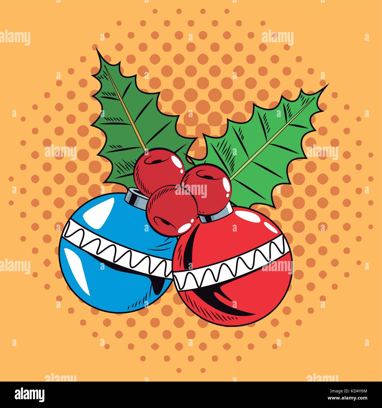 Decorative balls Christmas pop art Stock Vector Image & Art - Alamy
