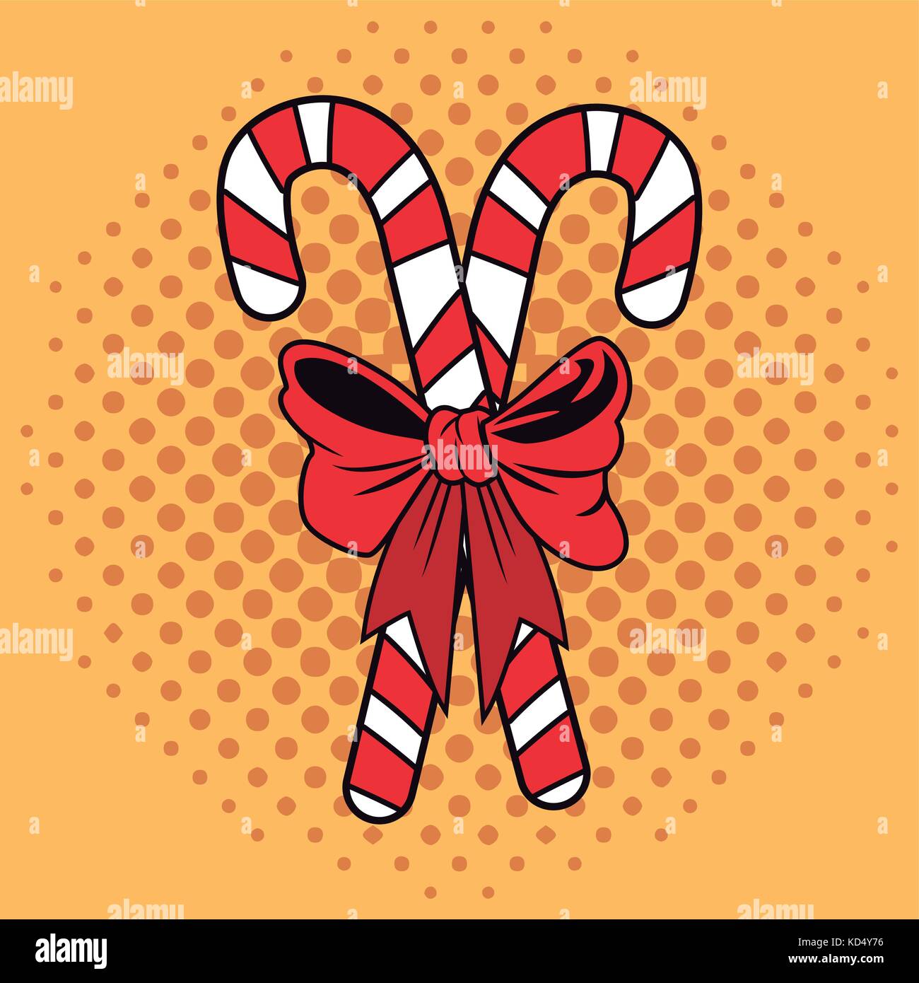 Candies bars with ribbon Christmas pop art Stock Vector Image & Art - Alamy