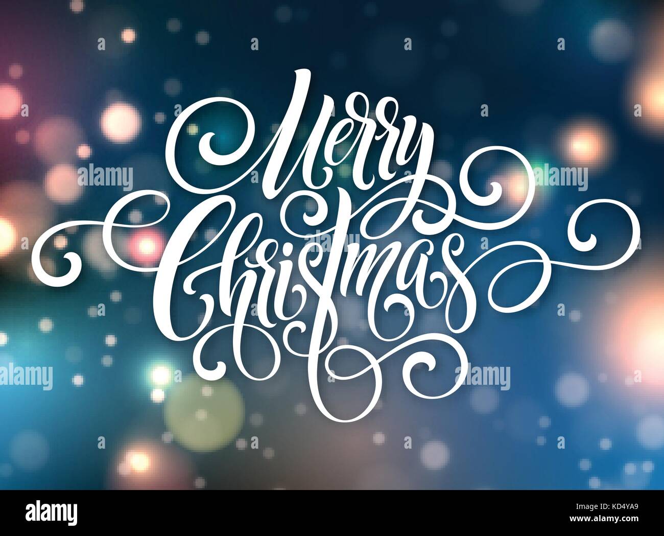 Merry Christmas handwriting script lettering. Christmas greeting ...