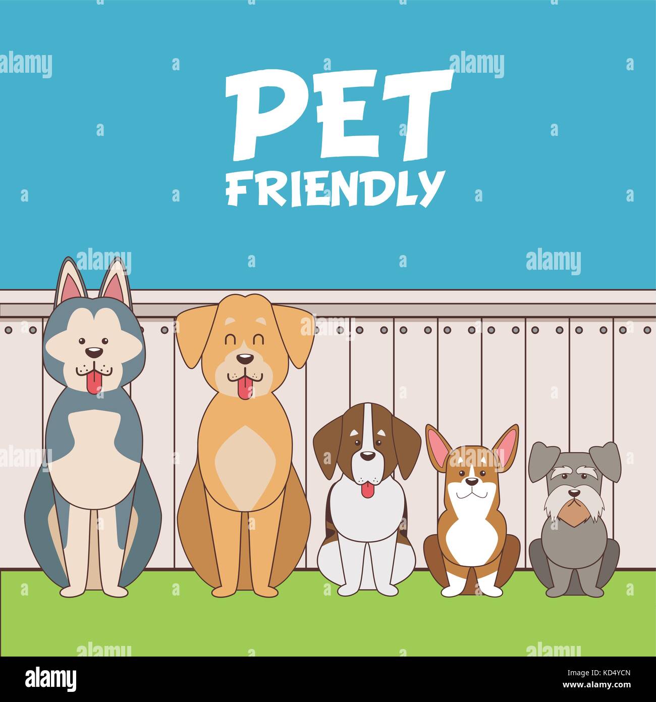 Cartoon Illustration Funny Dogs Pet High Resolution Stock Photography ...