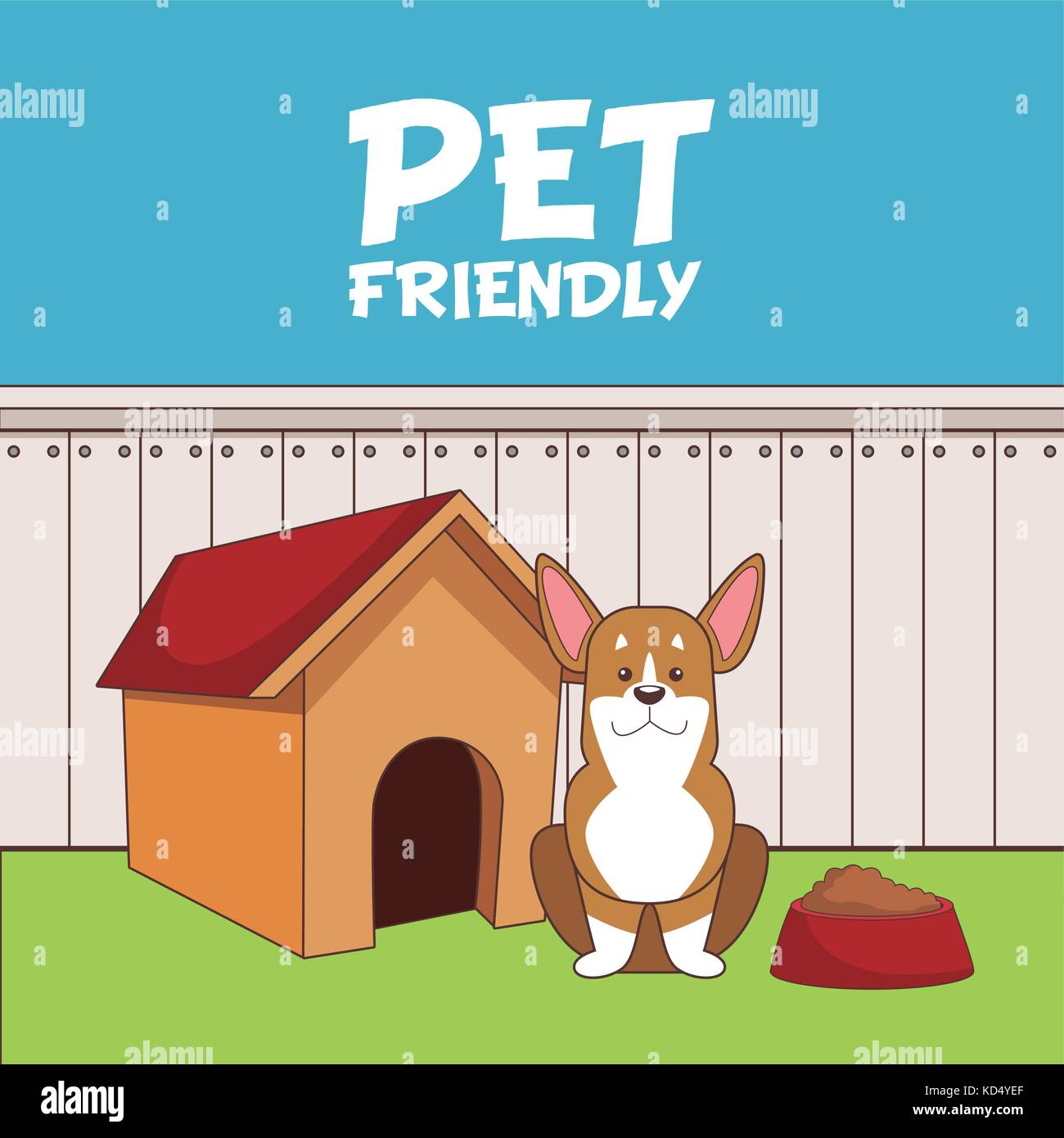 House fence dog Stock Vector Images - Alamy