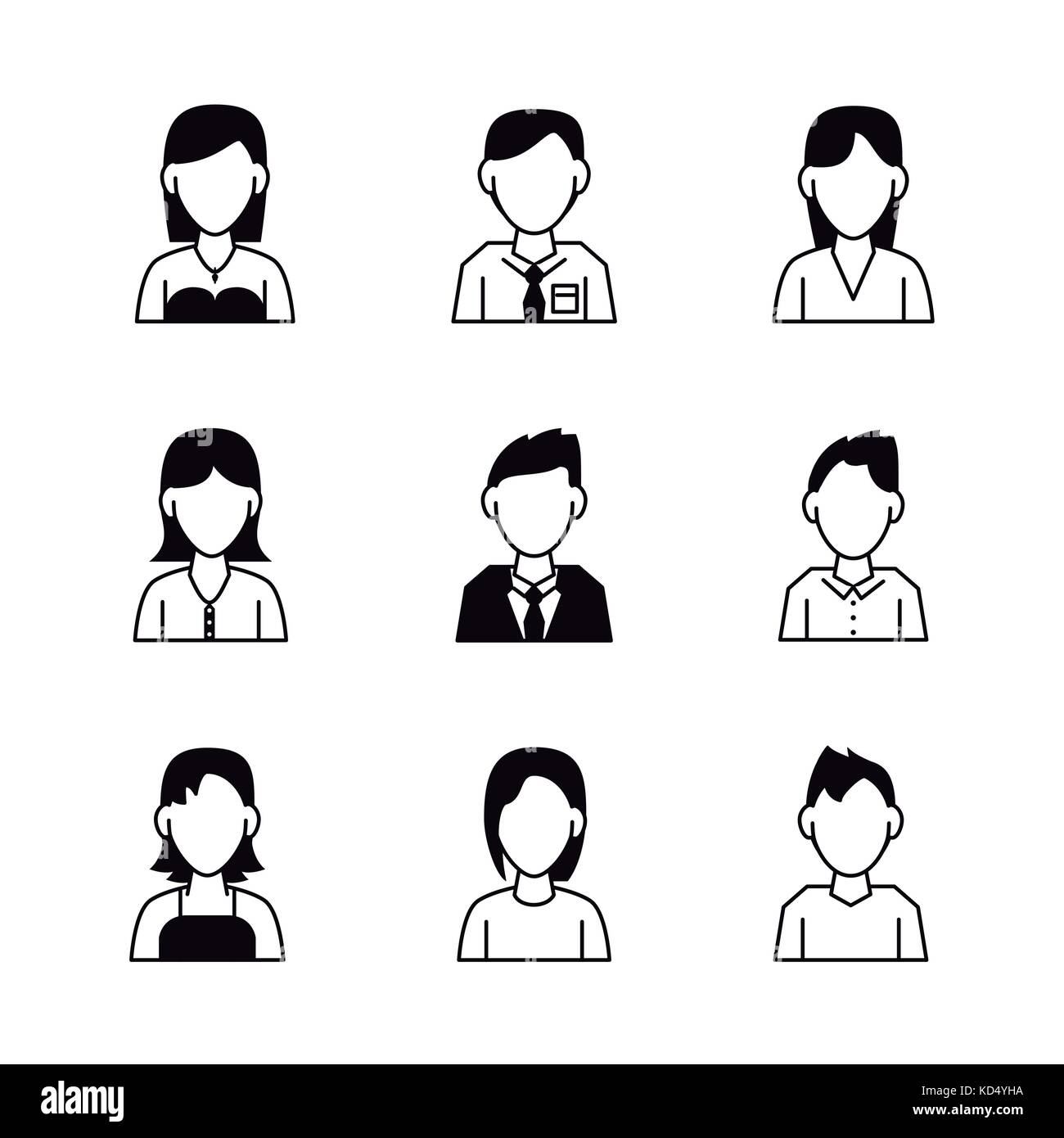 People avatar icons Stock Vector Image & Art - Alamy