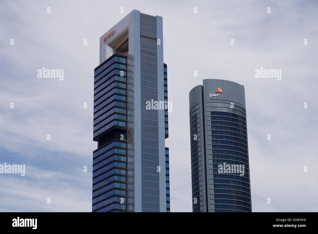 Cuatro Torres Business Area in Madrid, Spain Stock Photo - Alamy