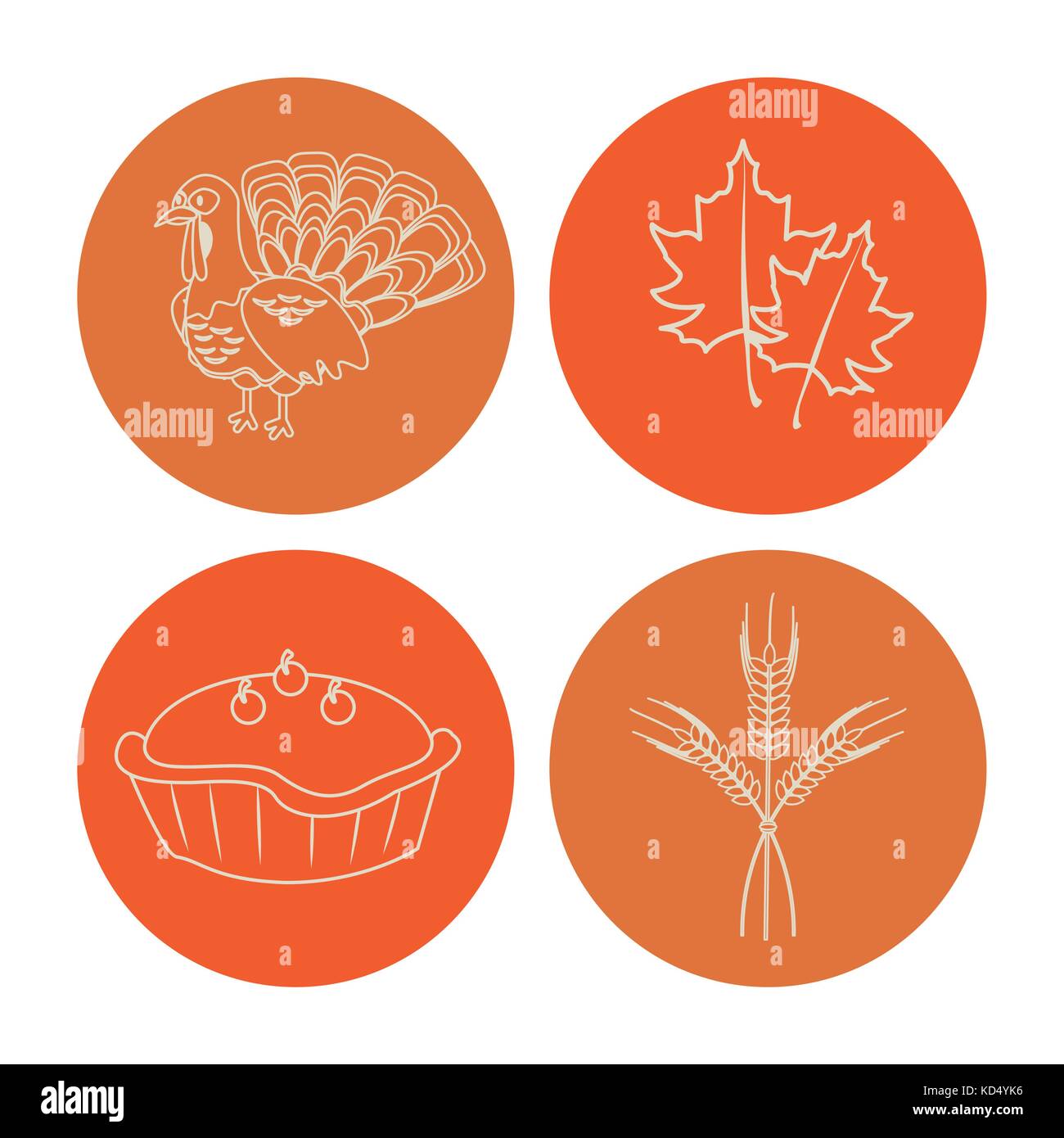 Thanksgiving meal icons hi-res stock photography and images - Alamy