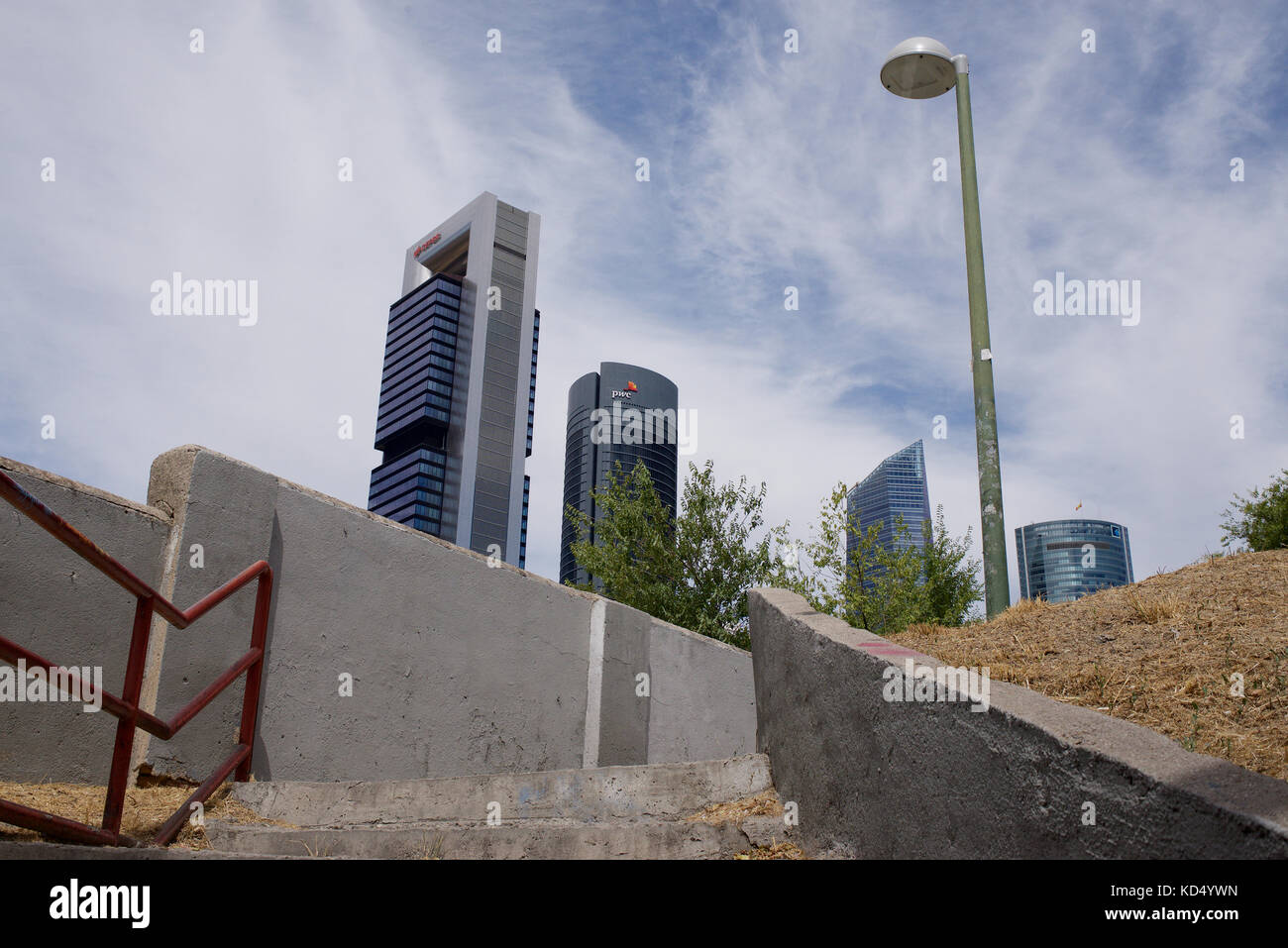 Cuatro Torres Business Area in Madrid, Spain Stock Photo - Alamy