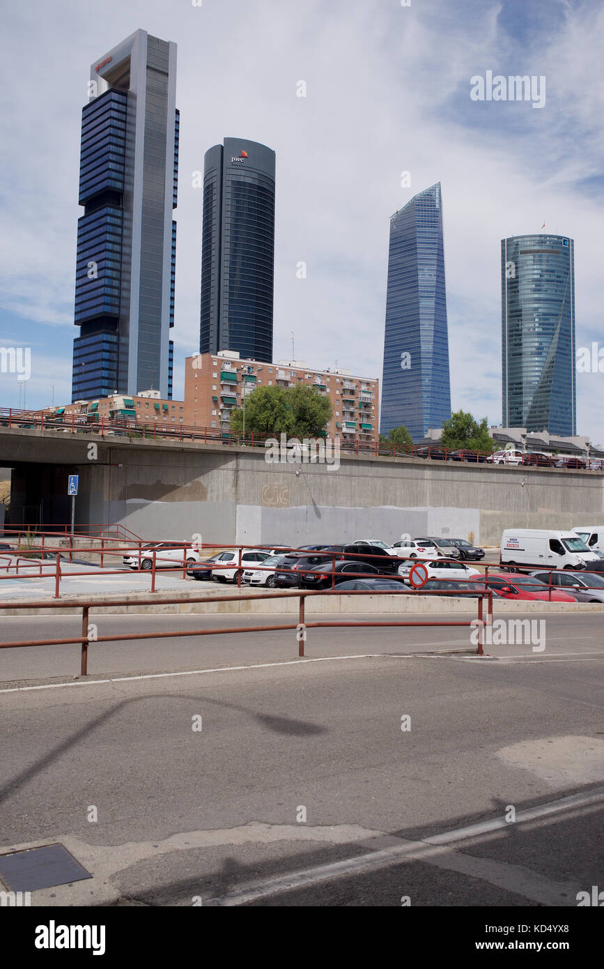 Cuatro Torres Business Area in Madrid, Spain Stock Photo - Alamy
