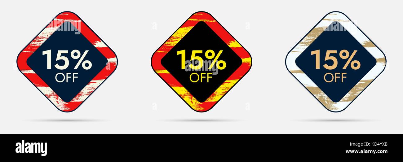 15% Off Discount Sticker. 15% Off Sale and Discount Price Banner ...