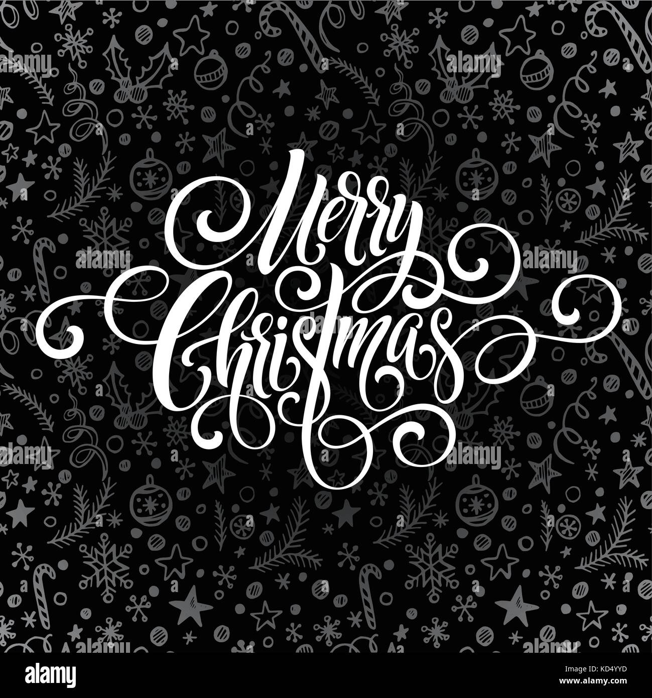 Merry christmas greeting illustration Stock Vector Images - Alamy