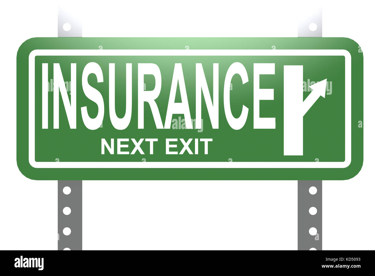 Insurance green sign board isolated image with hi-res rendered artwork ...