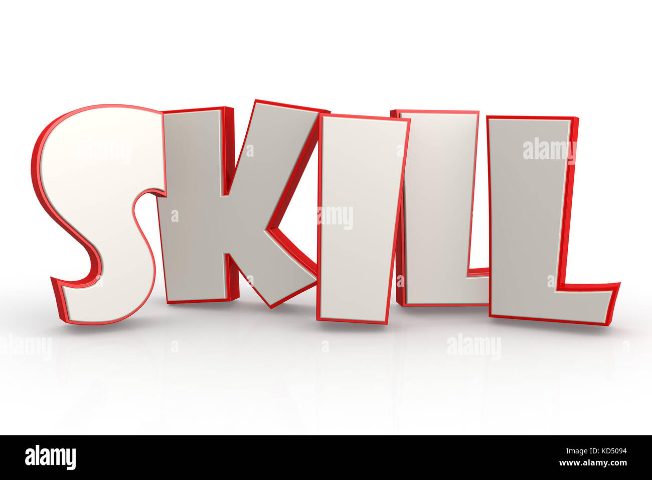Skill word on white background image with hi-res rendered artwork that ...