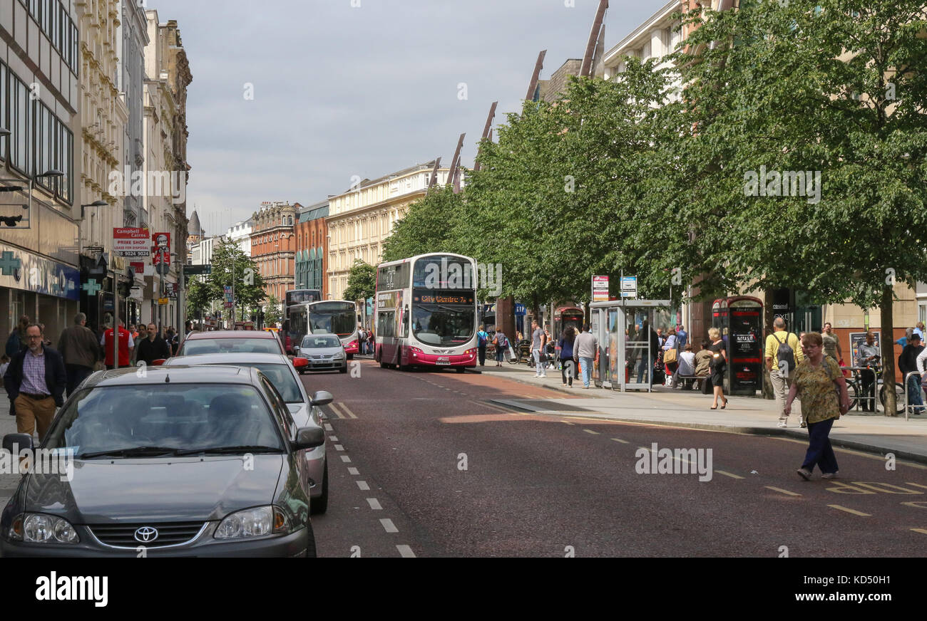 Belfast street scene hi-res stock photography and images - Alamy