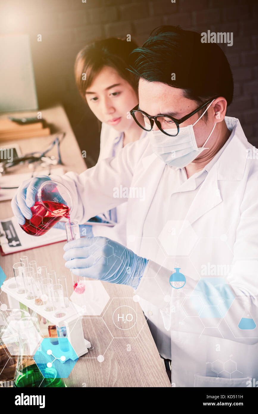 scientistand doctor working in science and chemical for health Stock ...