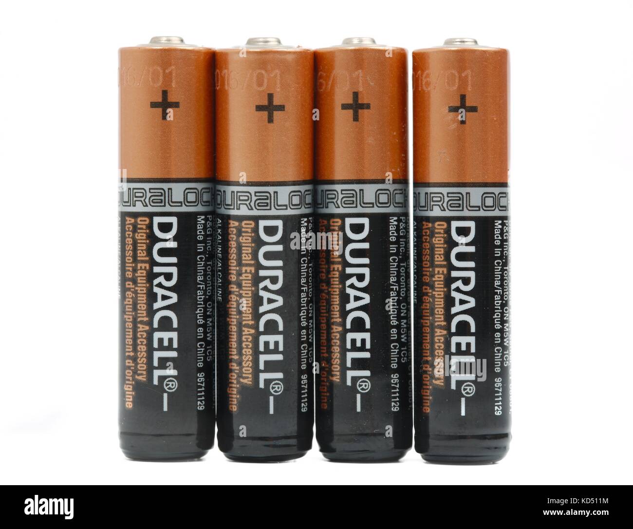 Duracell Batteries Set Stock Photo - Alamy