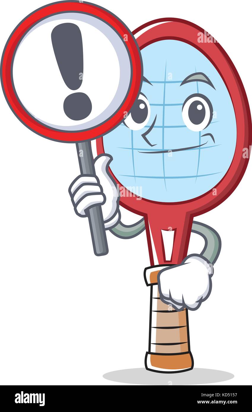 With sign tennis racket character cartoon Stock Vector Image & Art - Alamy