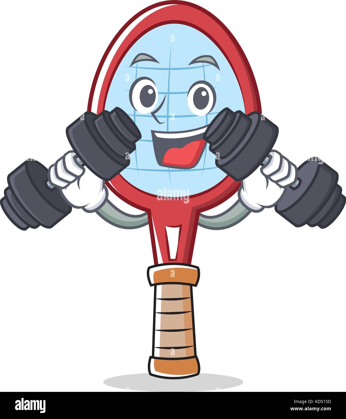Fitness tennis racket character cartoon Stock Vector Image & Art - Alamy