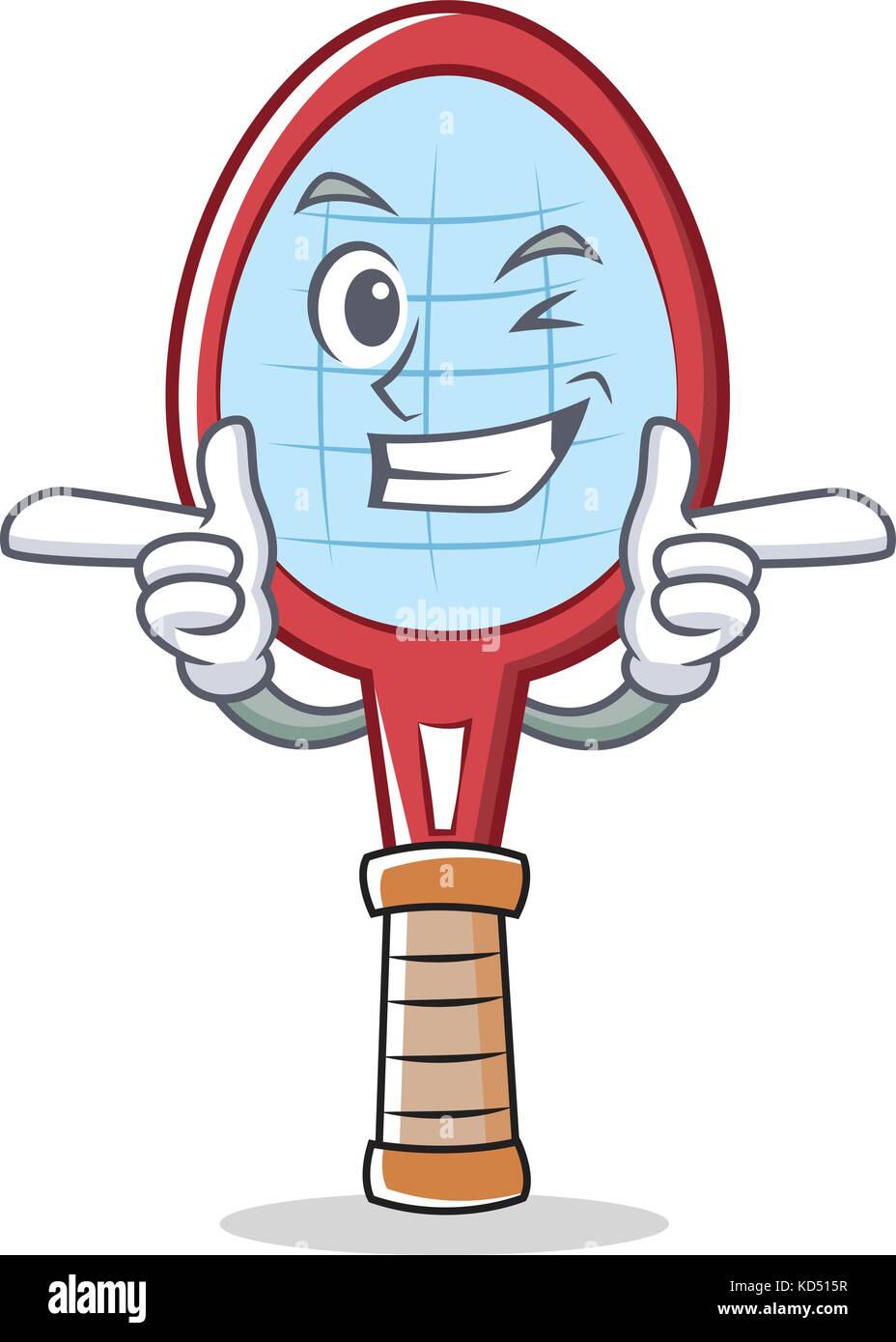 Wink tennis racket character cartoon Stock Vector Image & Art - Alamy