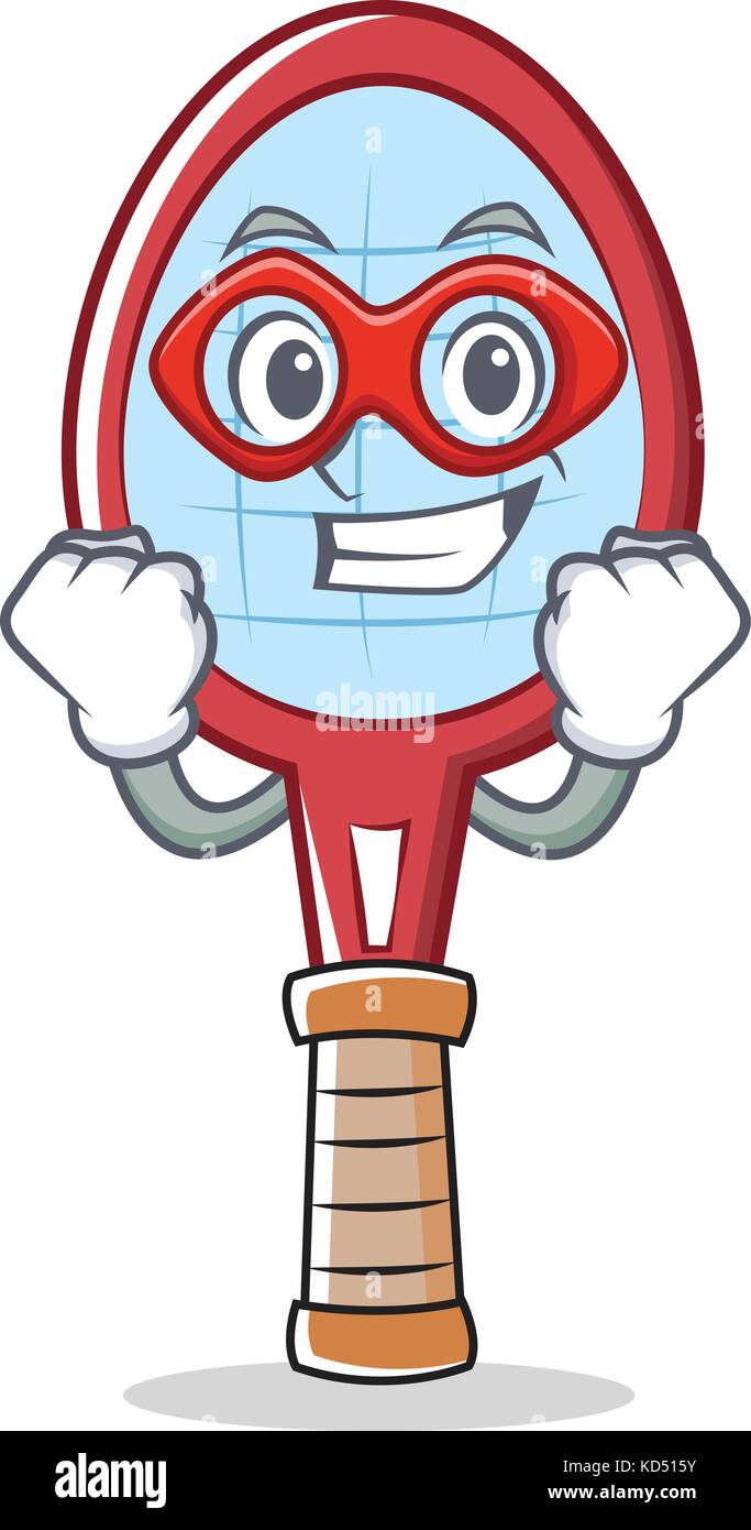Super hero tennis racket character cartoon Stock Vector Image & Art - Alamy