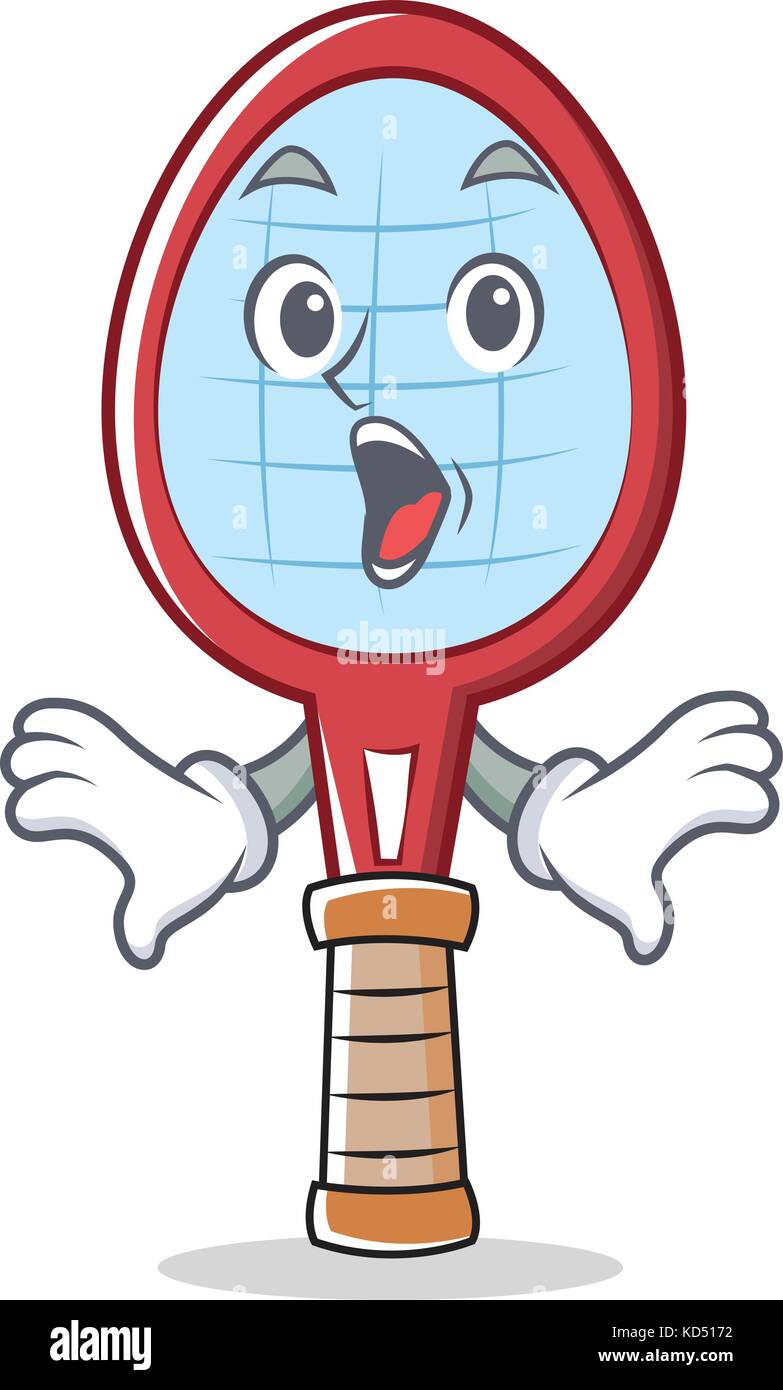 Surprised tennis racket character cartoon Stock Vector Image & Art - Alamy