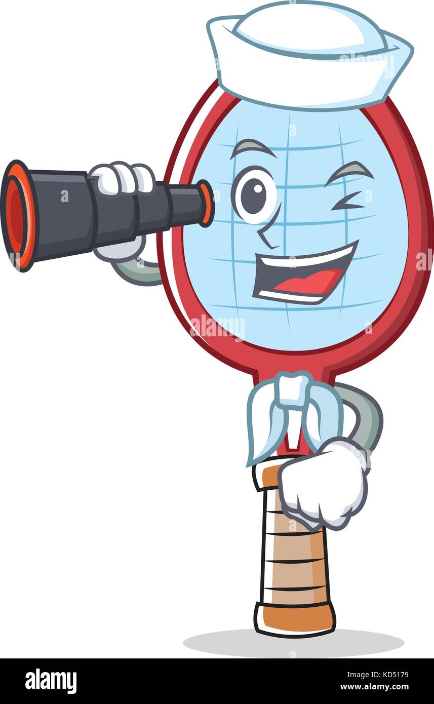Sailor tennis racket character cartoon Stock Vector Image & Art - Alamy