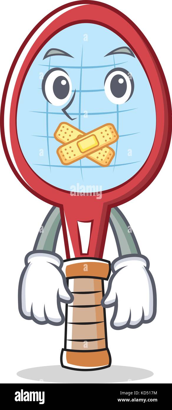 Silent tennis racket character cartoon Stock Vector Image & Art - Alamy