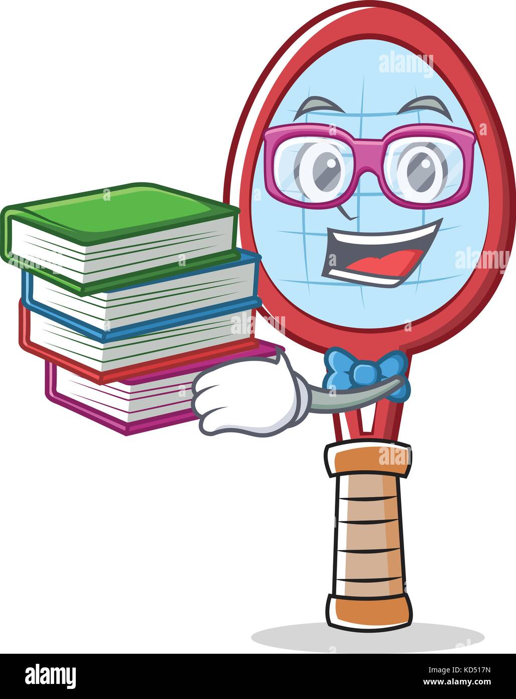 Geek tennis racket character cartoon Stock Vector Image & Art - Alamy