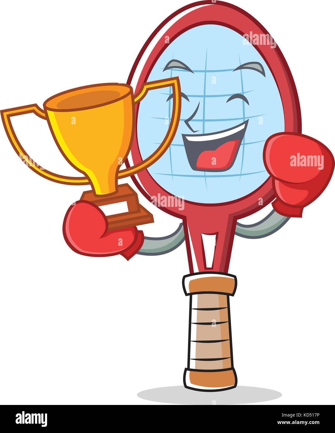 Boxing tennis racket character cartoon Stock Vector Image & Art - Alamy