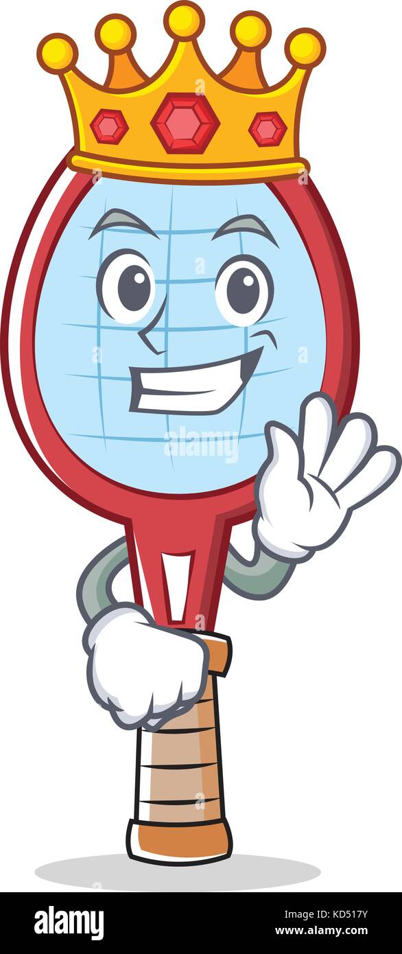 King tennis racket character cartoon Stock Vector Image & Art - Alamy