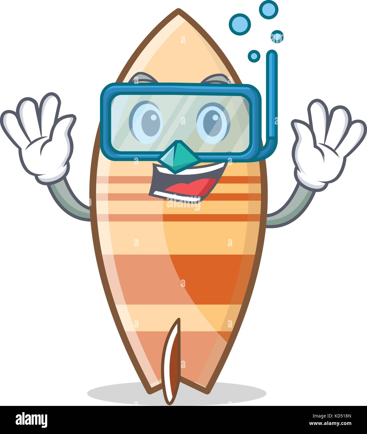 Diving surfboard character cartoon style Stock Vector Image & Art - Alamy