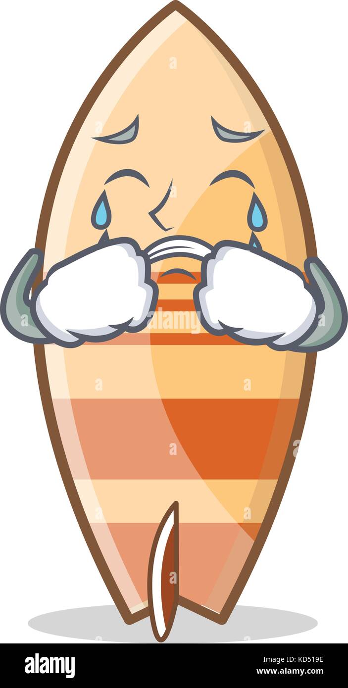 Crying surfboard character cartoon style Stock Vector Image & Art - Alamy