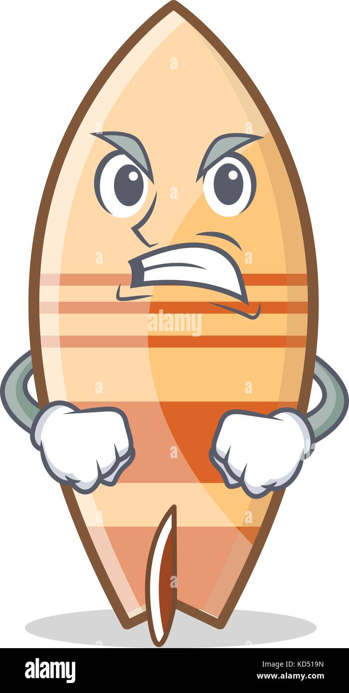 Angry surfboard character cartoon style Stock Vector Image & Art - Alamy