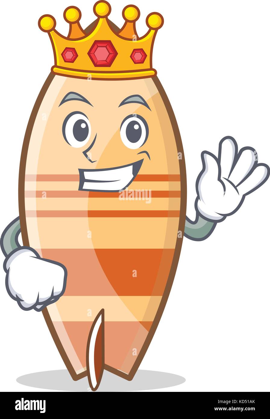 King surfboard character cartoon style Stock Vector Image & Art - Alamy