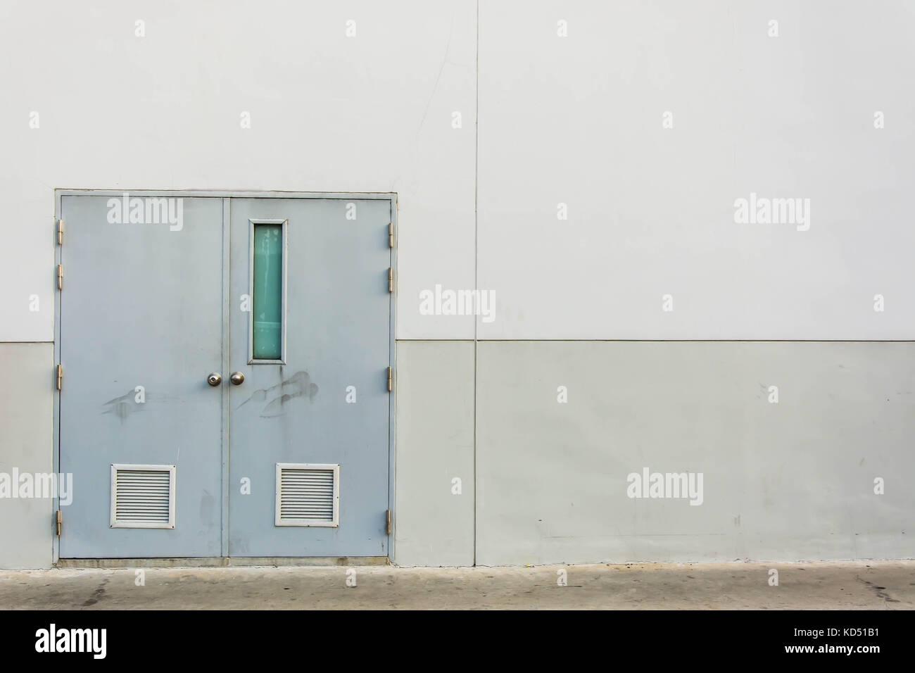 Building Emergency Exit with Exit Sign and Fire Extinguisher Stock ...