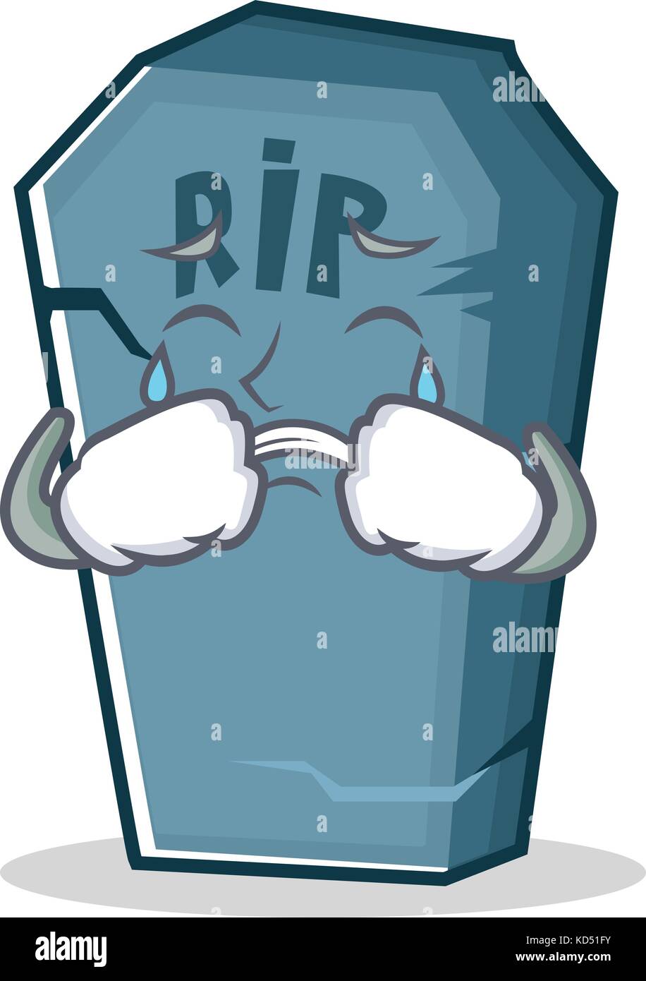Crying tombstone character cartoon object Stock Vector Image & Art - Alamy
