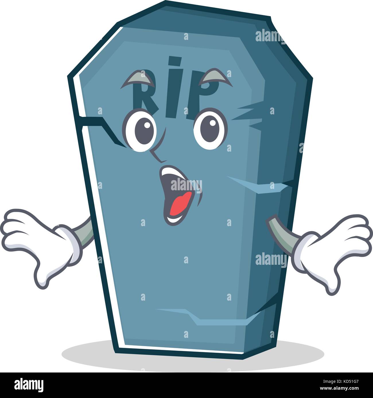 Surprised tombstone character cartoon object Stock Vector Image & Art ...