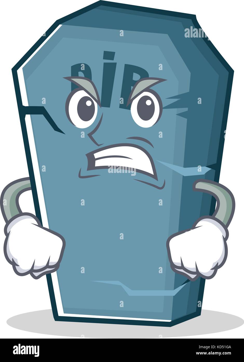 Angry tombstone character cartoon object Stock Vector Image & Art - Alamy