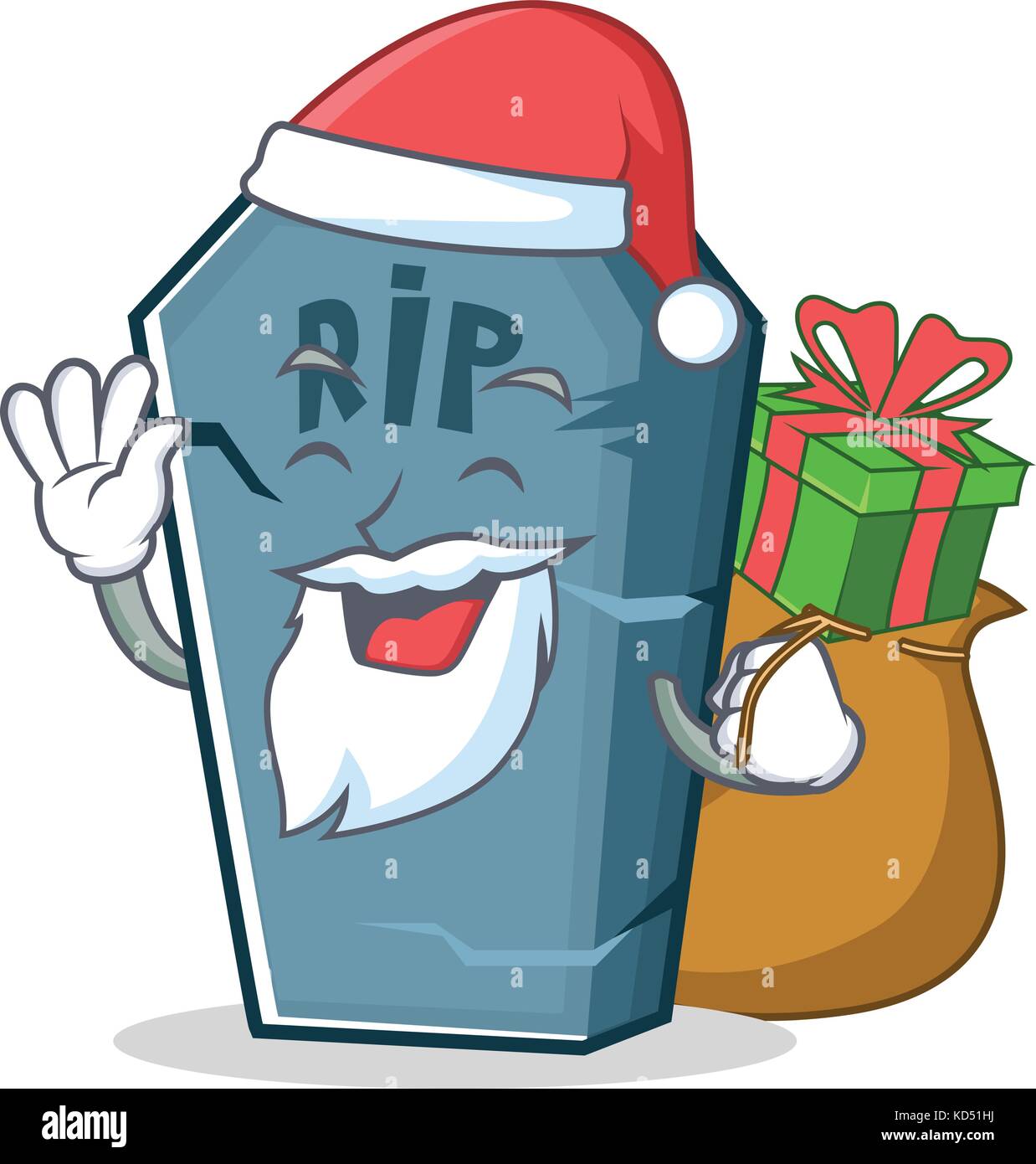 Santa tombstone character cartoon object Stock Vector Image & Art - Alamy